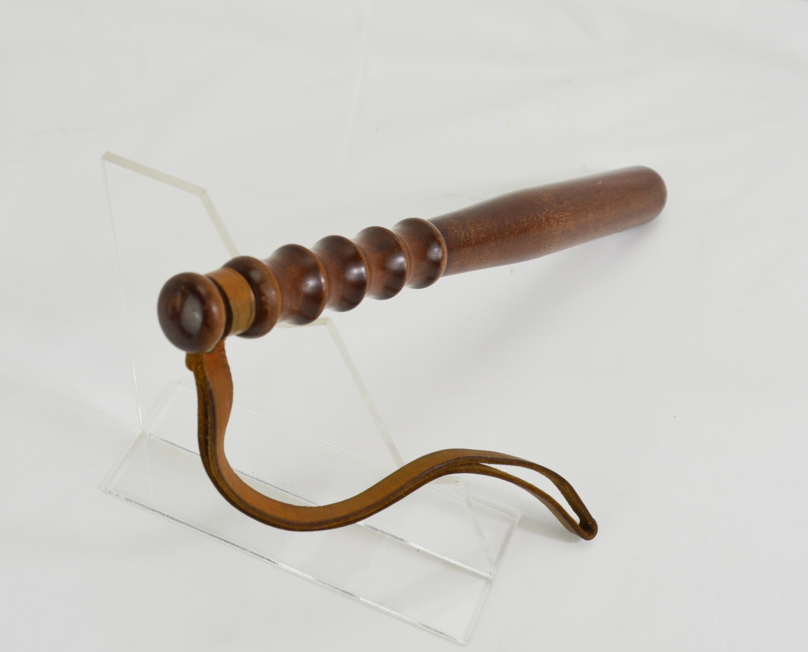 VINTAGE SOUTH AFRICAN POLICE WOODEN BATON WITH LEATHER STRAP – Army Stores